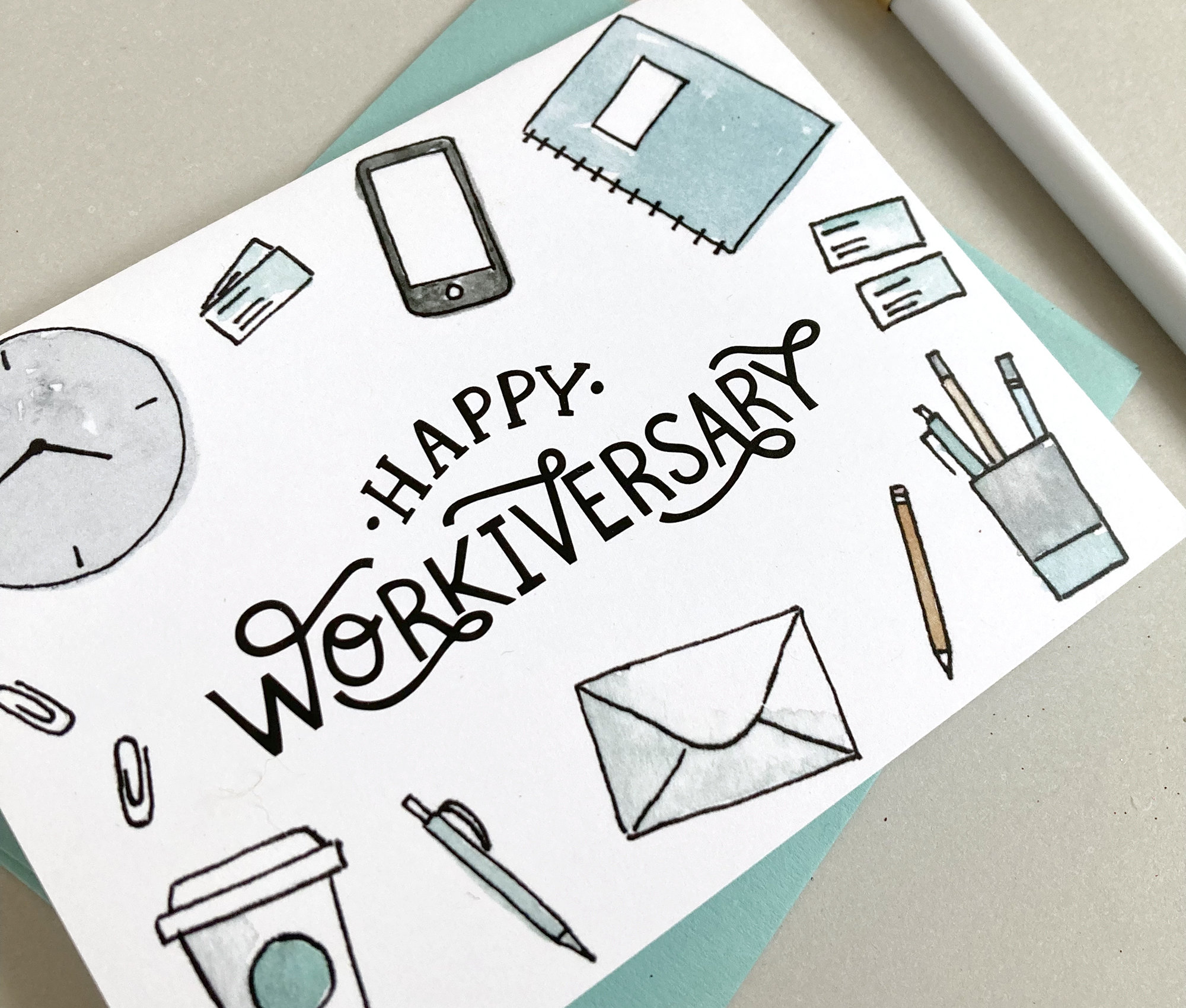 Office Workiversary Card | Work Anniversary Card | Card for Co-worker ...
