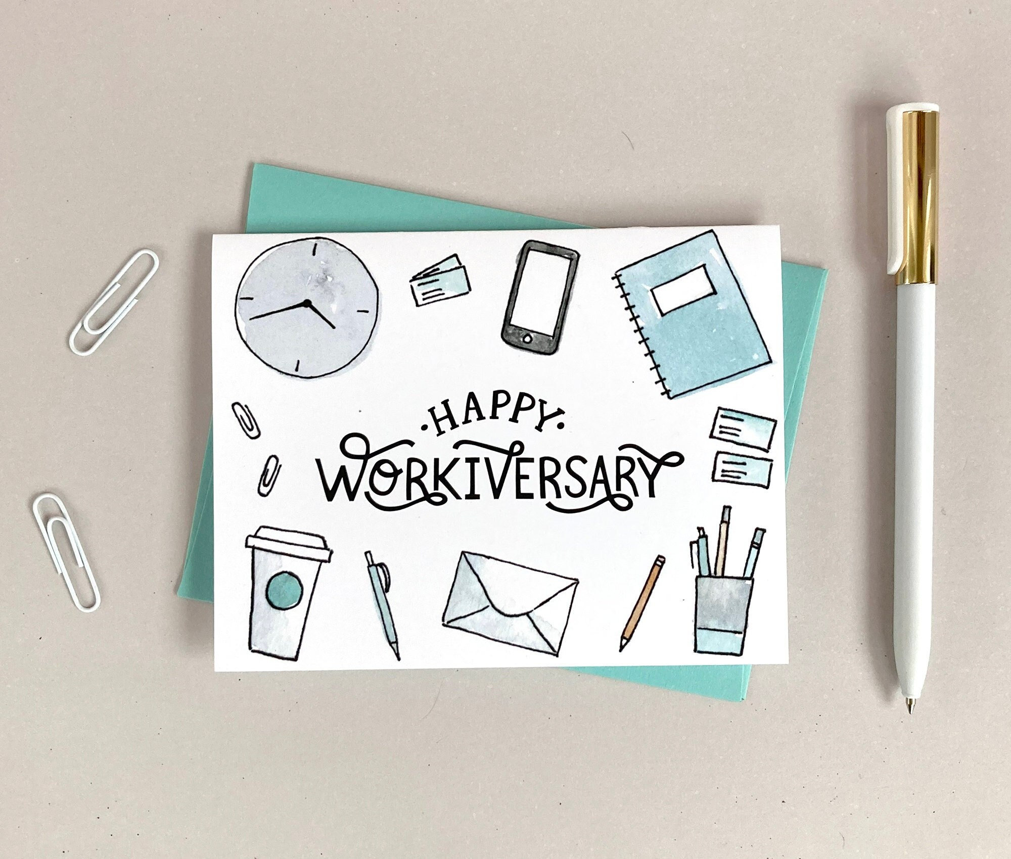 Office Workiversary Card | Work Anniversary Card | Card for Co-worker ...