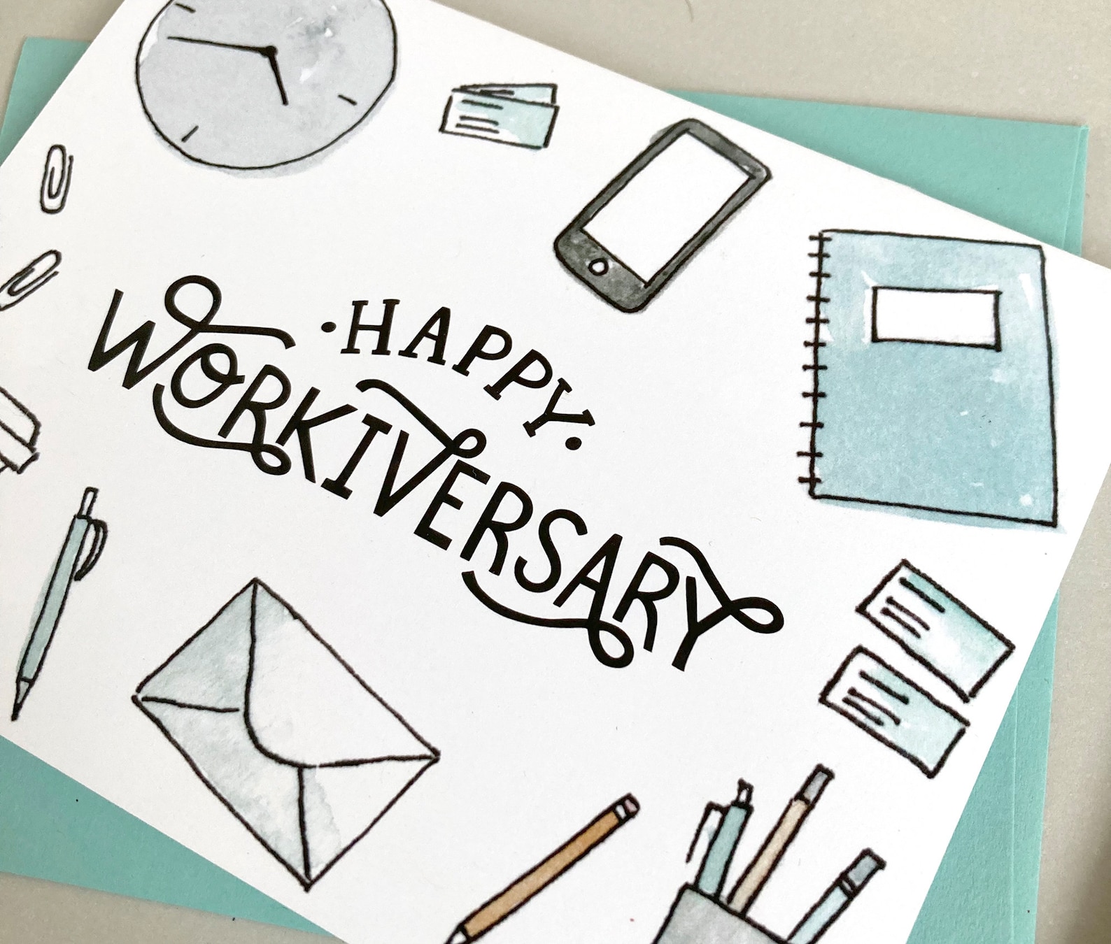 Office Workiversary Card | Work Anniversary Card | Card for Co-worker ...
