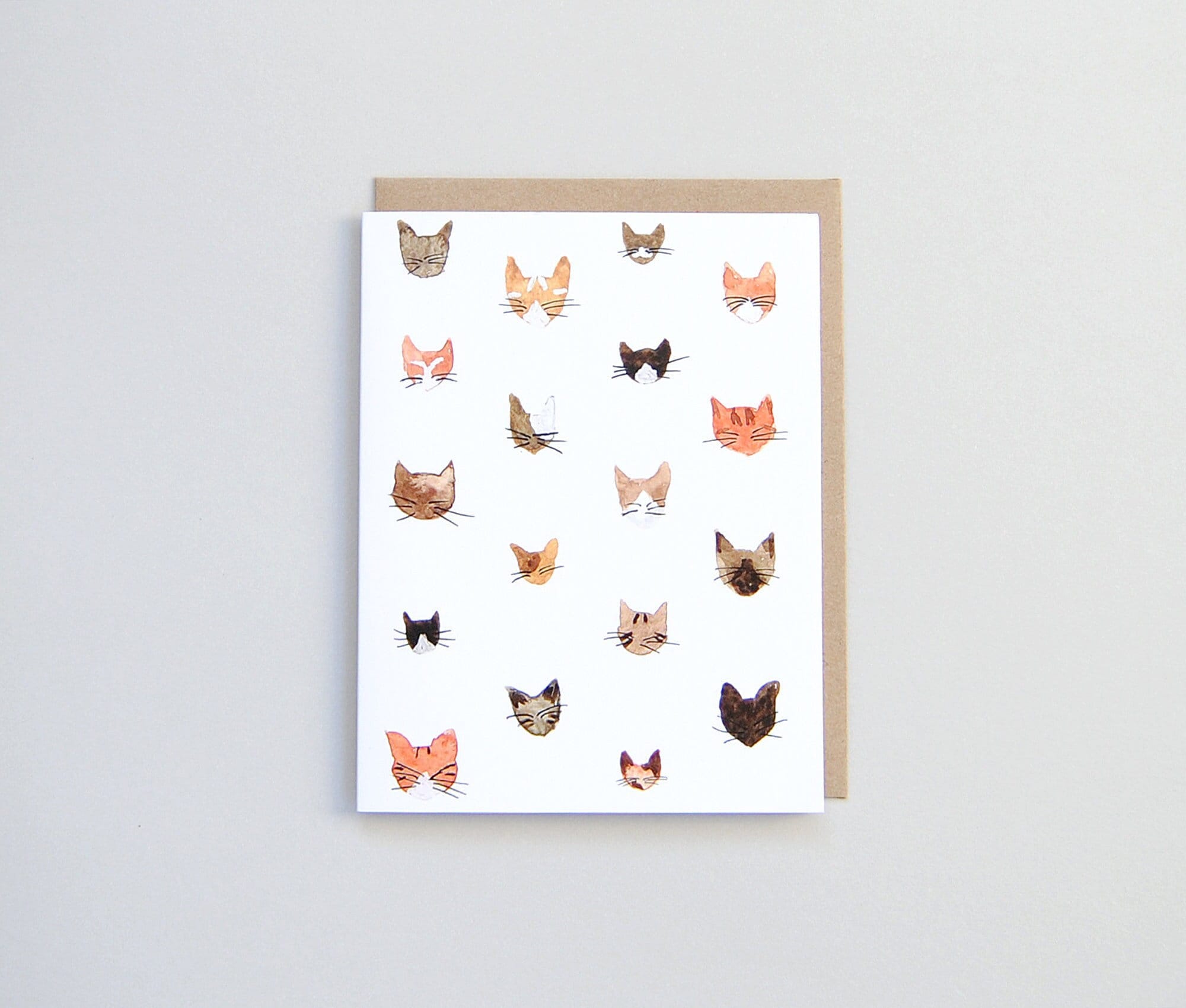 Blank Cat Card Blank Card Cat Card Watercolour Cats - Etsy