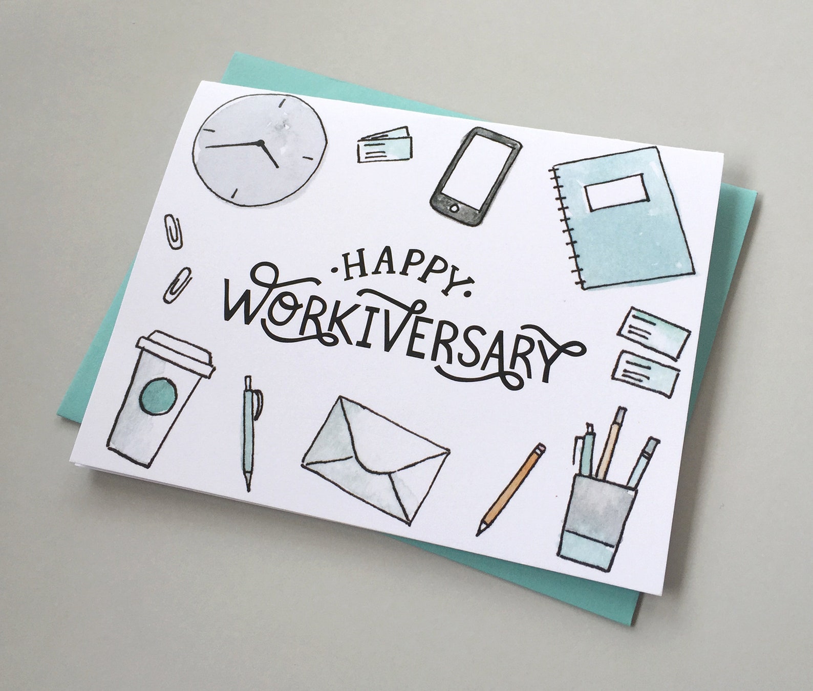 Office Workiversary Card Work Anniversary Card Card for - Etsy