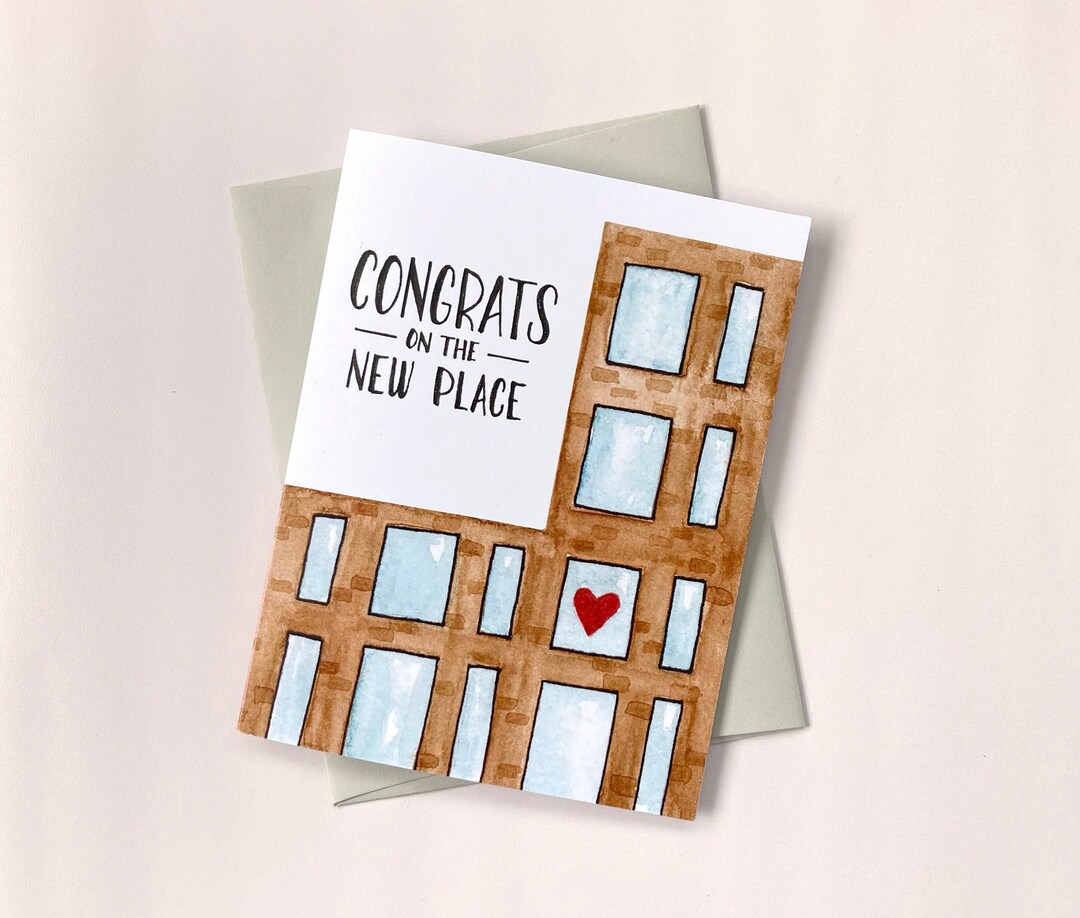 Watercolour New Apartment Card New Condo Card New Home - Etsy Canada