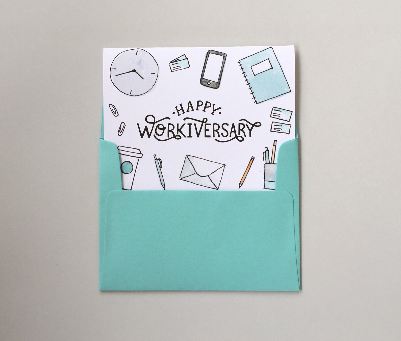 Office Workiversary Card Work Anniversary Card Card for - Etsy