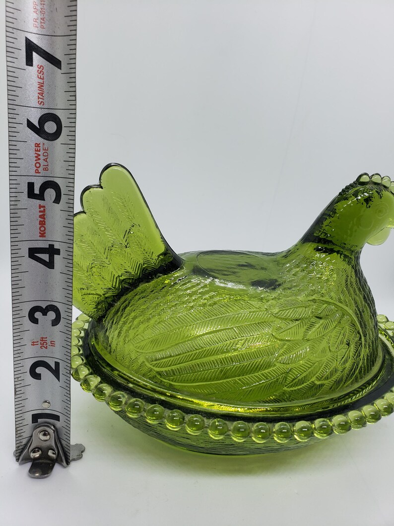 Vintage Indiana Glass Nesting Hen W/original Box - Etsy