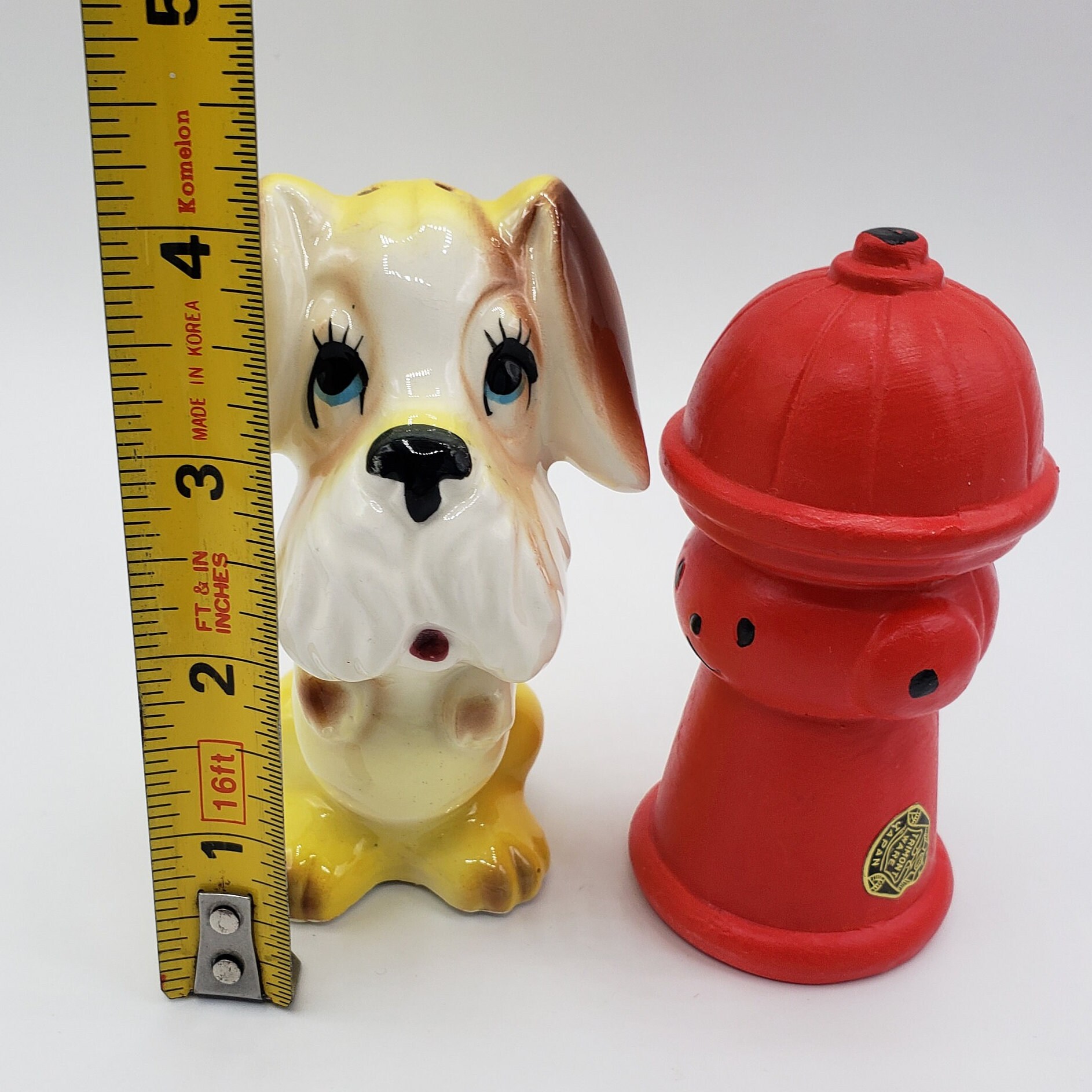 Vintage Kitsch Dog and Fire Hydrant Salt and Pepper - Etsy