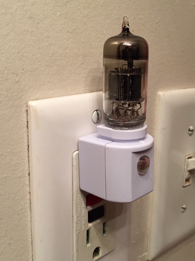 12AX7 Vacuum Tube Amber Glow LED Night Light With Valve From Mcintosh ...