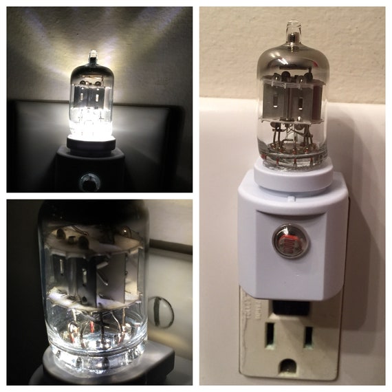 6AK5 6AL5 White Vacuum Tube Valve LED Night Light steampunk | Etsy