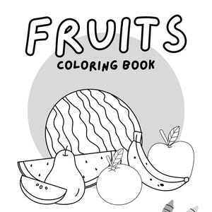 Coloring Book for Kids Fruit Coloring Book Kids Coloring Fruits Sheets ...