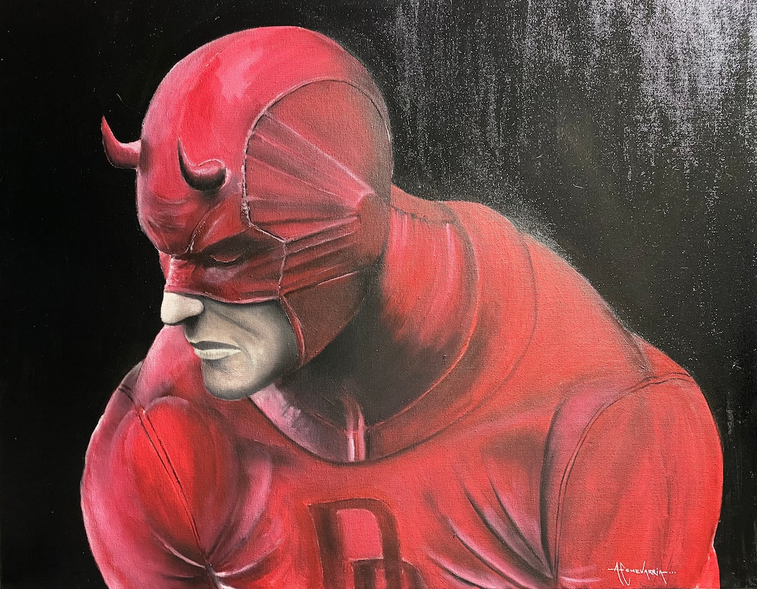 DAREDEVIL 22x28 Oil Painting on Canvas by Arsenio Echevarria - Etsy