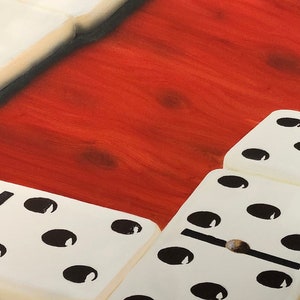 Dominoes Painting Aim for a Capicú oil on 16 X 40 Canvas 2 Frame. - Etsy