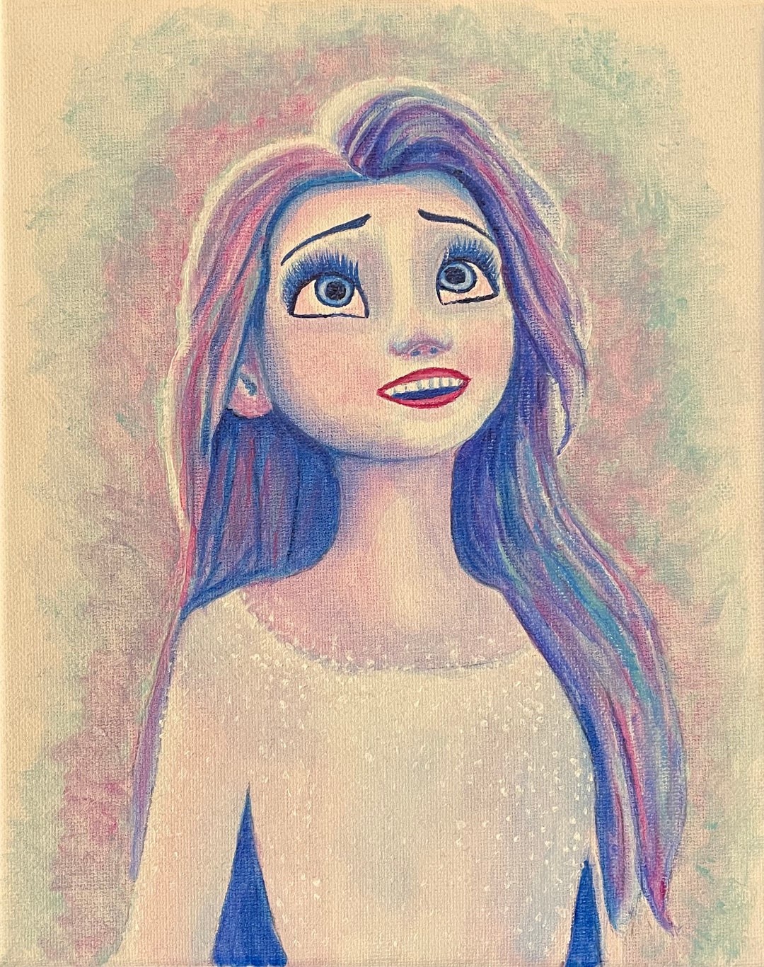 Elsa Original Acrylic Painting - Etsy