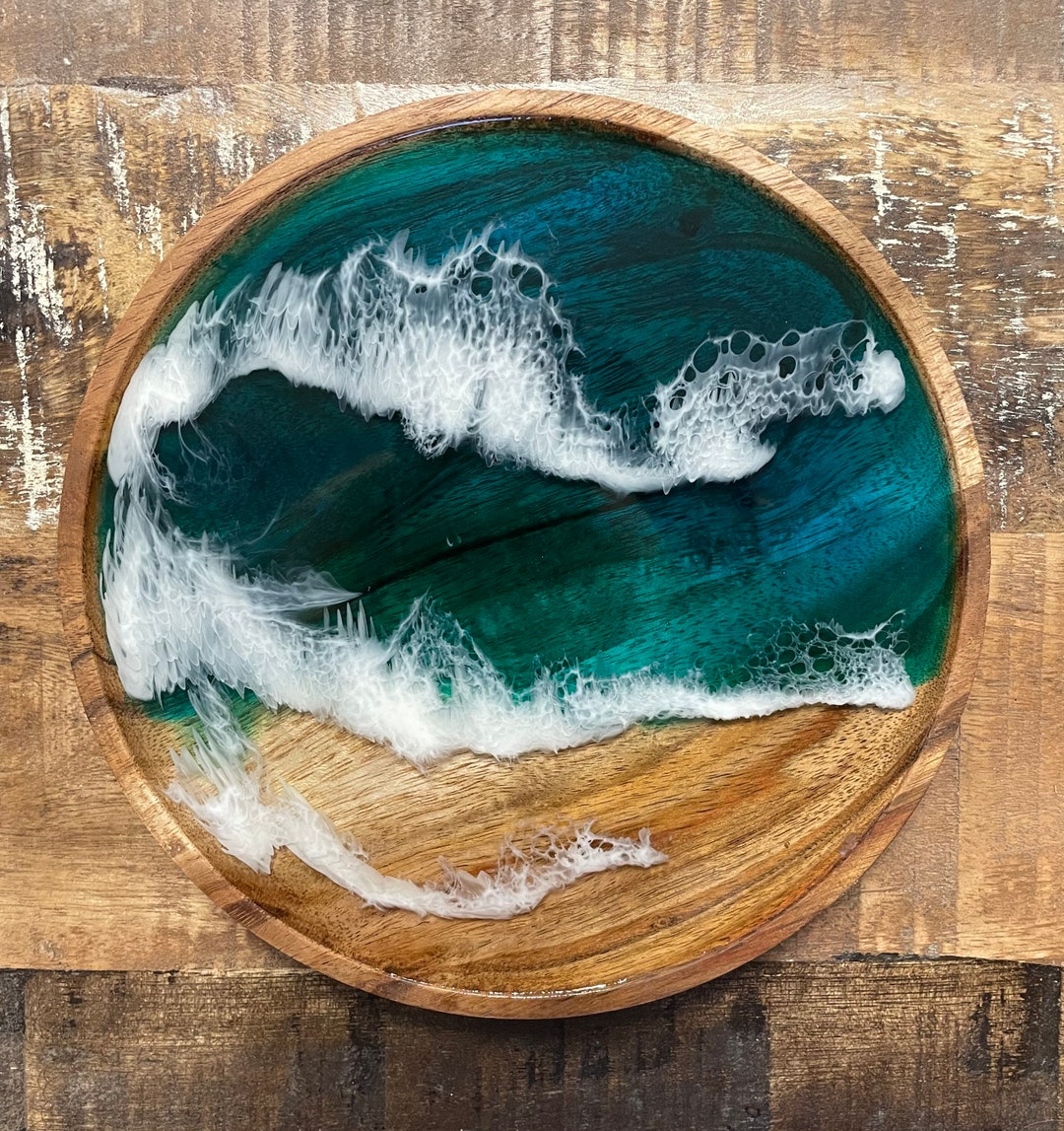Ocean Waves Large Resin Coaster/display Piece - Etsy