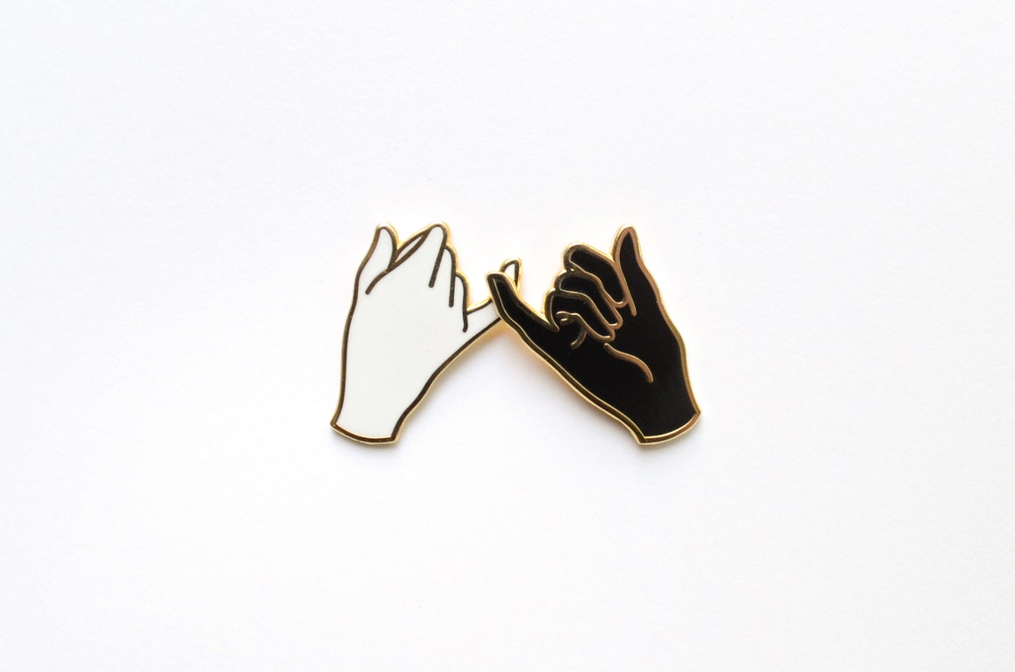 Pinky Promise Best Friend Enamel Pin Set - Etsy