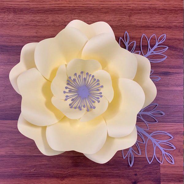 Paper Flower Svg - Etsy