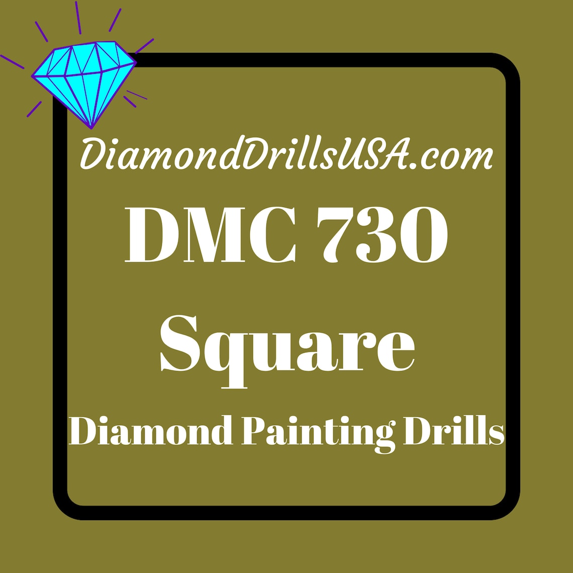 DMC 730 SQUARE 5D Diamond Painting Drills Beads DMC 730 Very | Etsy