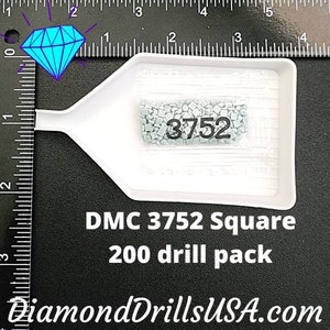 DMC 3752 SQUARE 5D Diamond Painting Drills Beads DMC 3752 Very Light ...