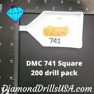 DMC 741 SQUARE 5D Diamond Painting Drills Beads DMC 741 Medium - Etsy