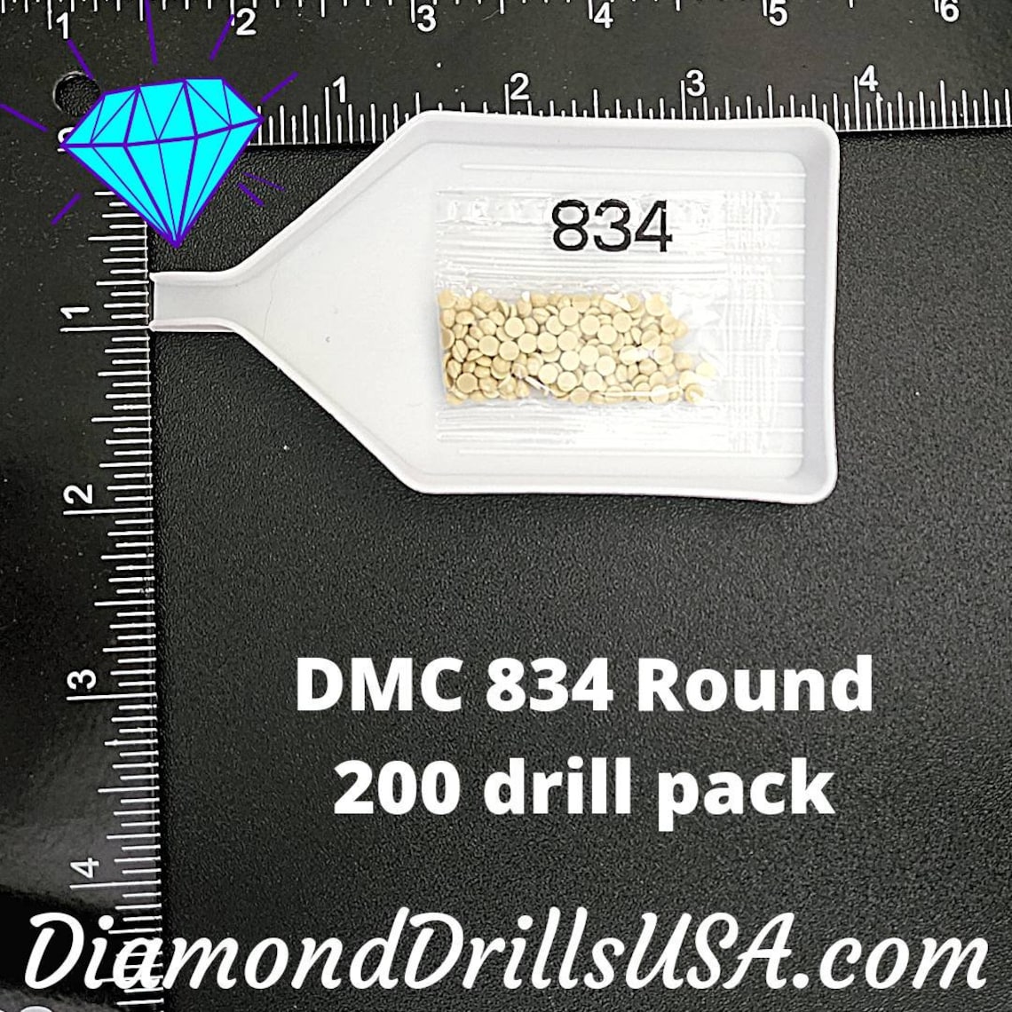 DMC 834 ROUND 5D Diamond Painting Drills Beads DMC 834 Very - Etsy