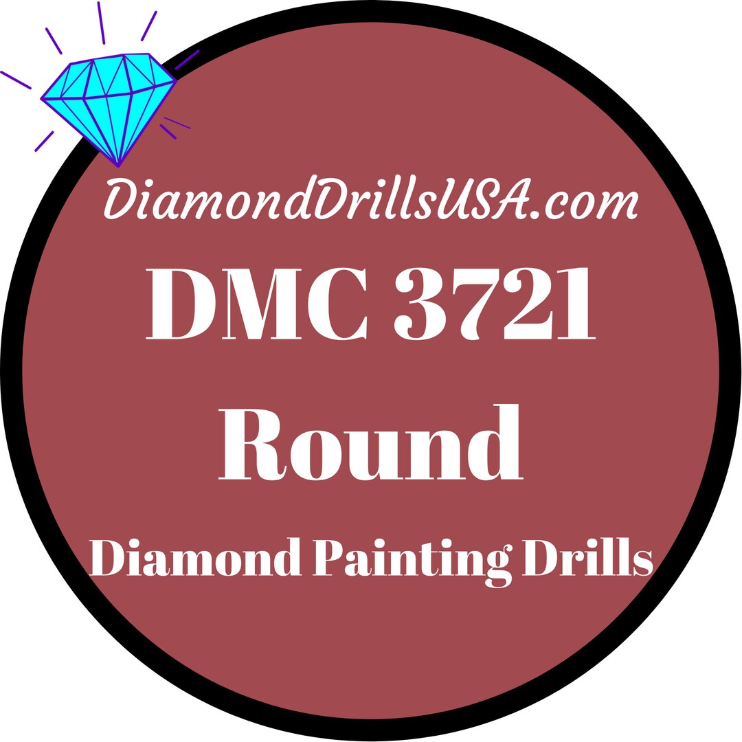 DMC 3721 ROUND 5D Diamond Painting Drills Beads DMC 3721 Dark Shell ...