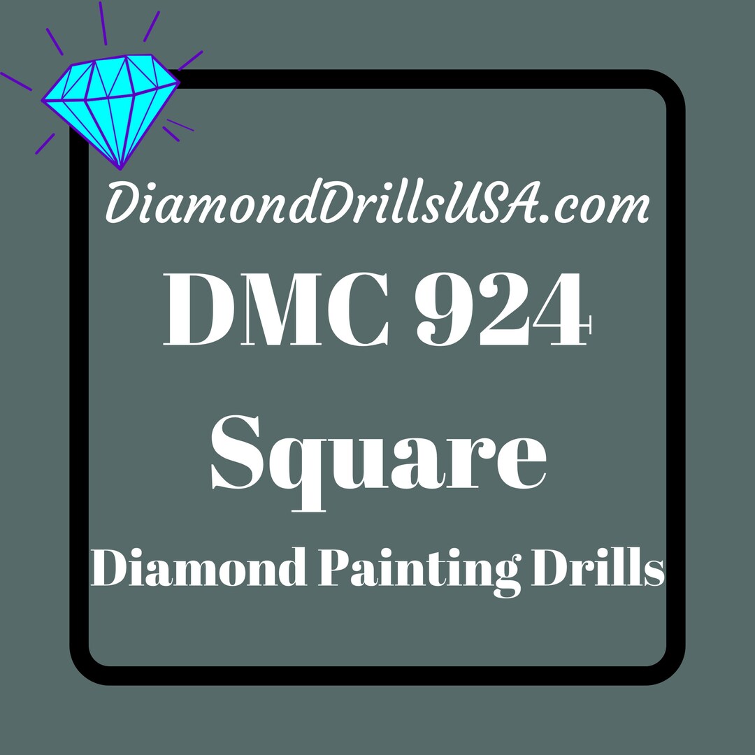 DMC 924 SQUARE 5D Diamond Painting Drills Beads DMC 924 Very Dark Gray ...