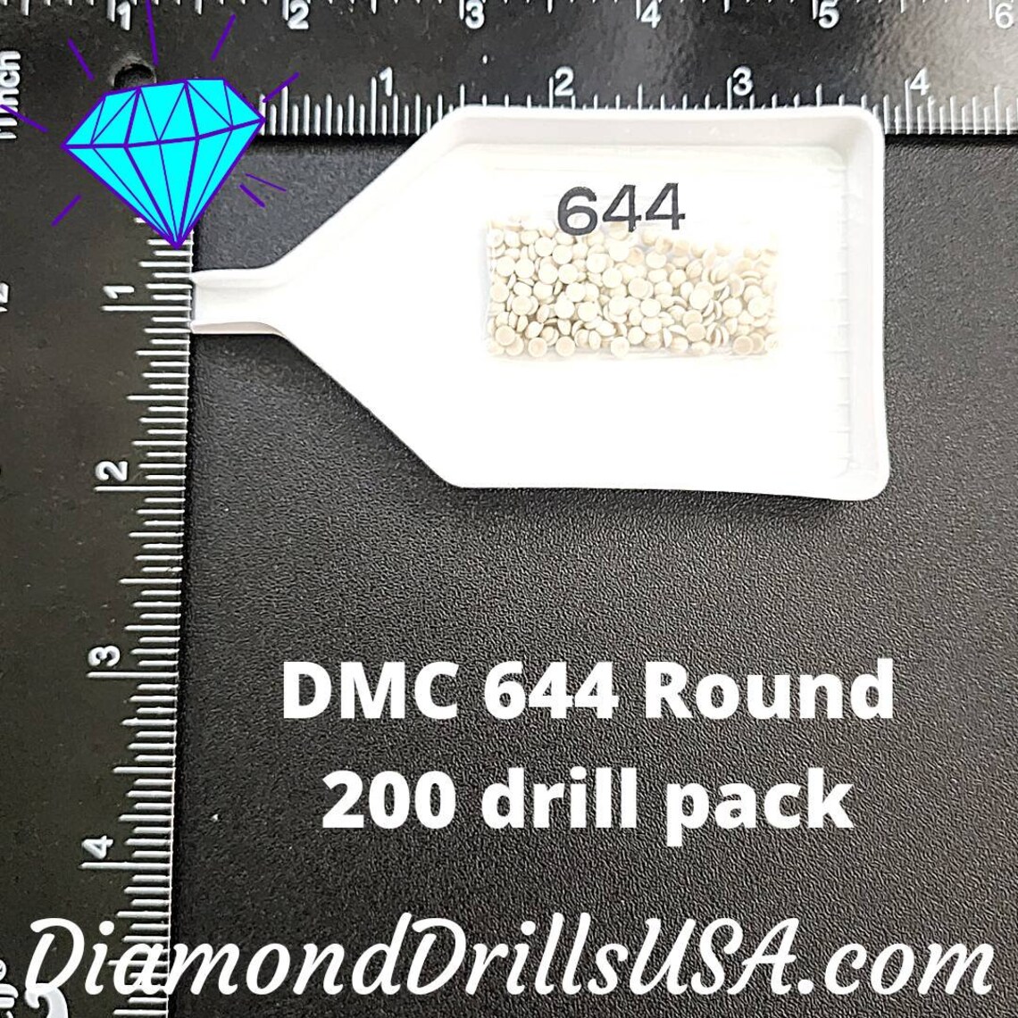 DMC 644 ROUND 5D Diamond Painting Drills Beads DMC 644 Medium - Etsy
