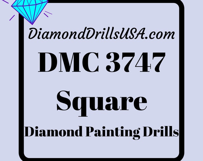 DMC 3747 SQUARE 5D Diamond Painting Drills Beads DMC 3747 Very Light ...