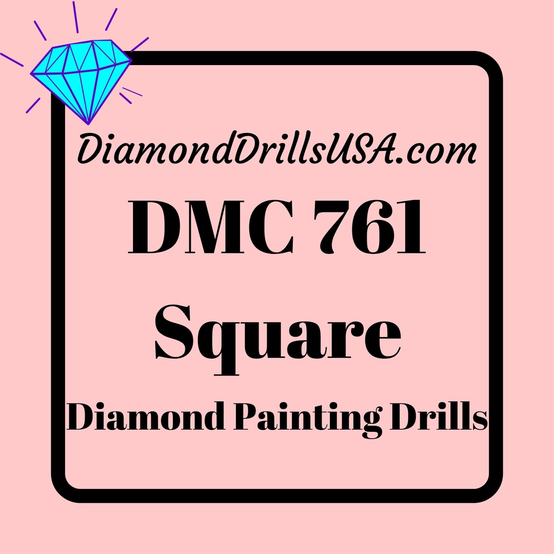 DMC 761 SQUARE 5D Diamond Painting Drills Beads DMC 761 Light Salmon ...
