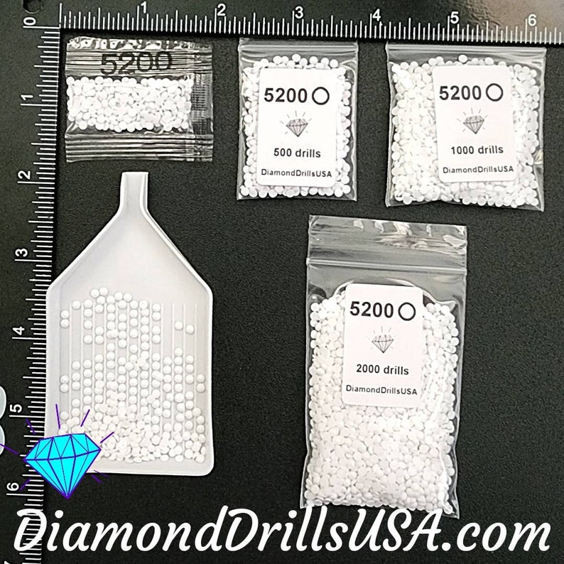 DMC B5200 ROUND 5D Diamond Painting Drills Beads DMC 5200 Snow - Etsy
