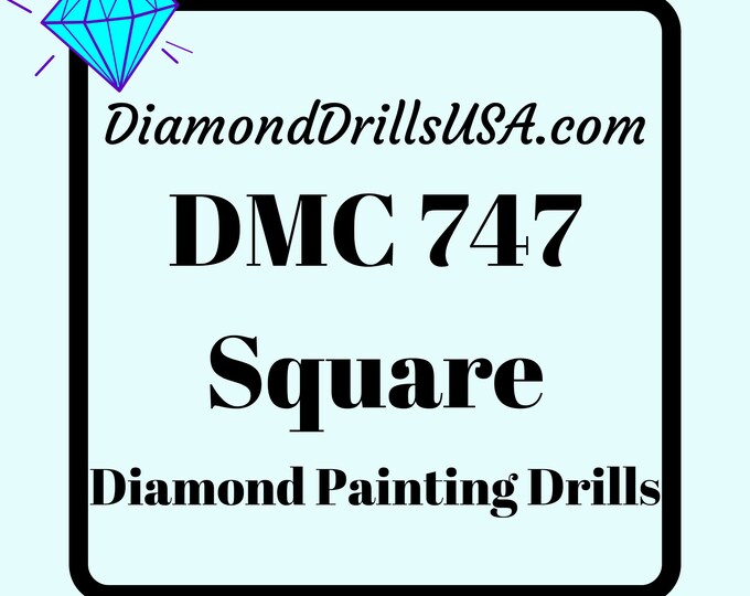 DMC 747 SQUARE 5D Diamond Painting Drills Beads DMC 747 Very Light Sky Blue Loose Bulk - Etsy