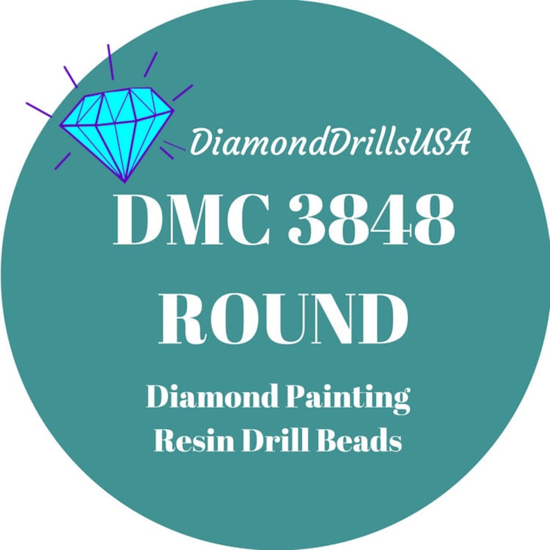 DMC 3848 ROUND 5D Diamond Painting Drills Beads DMC 3848 | Etsy
