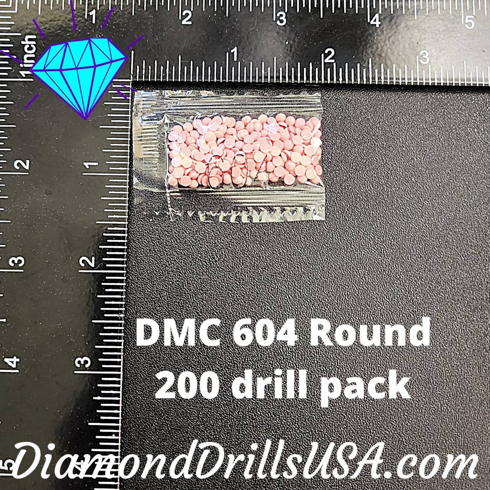 DMC 604 ROUND 5D Diamond Painting Drills Beads DMC 604 Light - Etsy