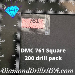 DMC 761 SQUARE 5D Diamond Painting Drills Beads DMC 761 Light Salmon ...