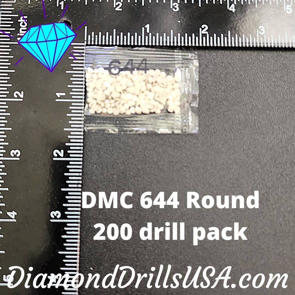 DMC 644 ROUND 5D Diamond Painting Drills Beads DMC 644 Medium - Etsy