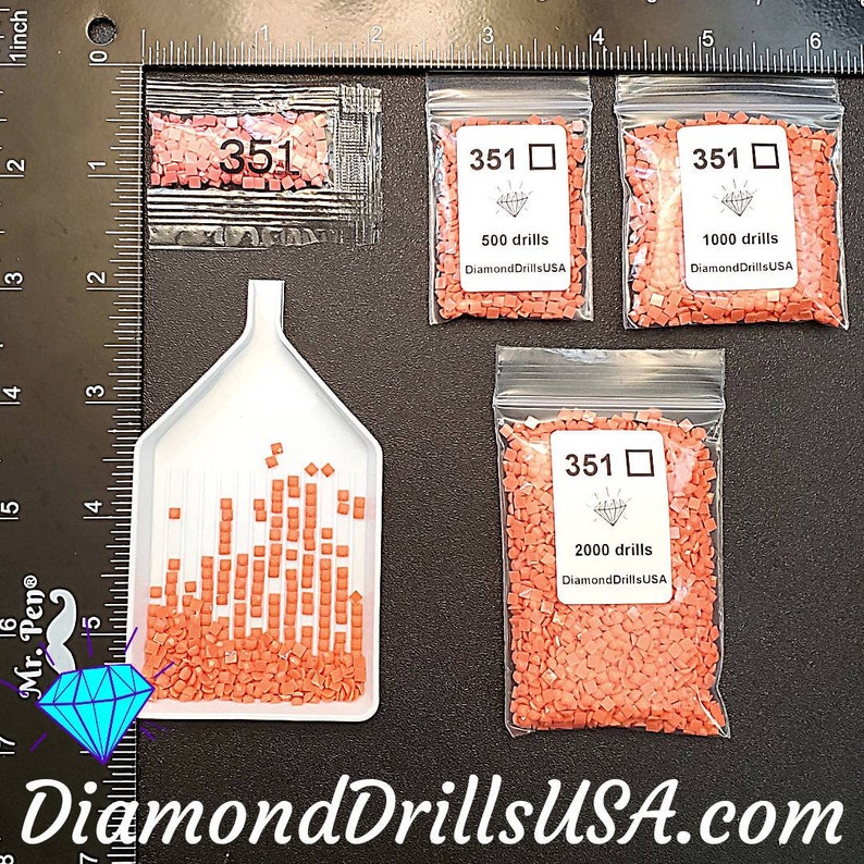 DMC 351 SQUARE 5D Diamond Painting Drills Beads DMC 351 Coral - Etsy