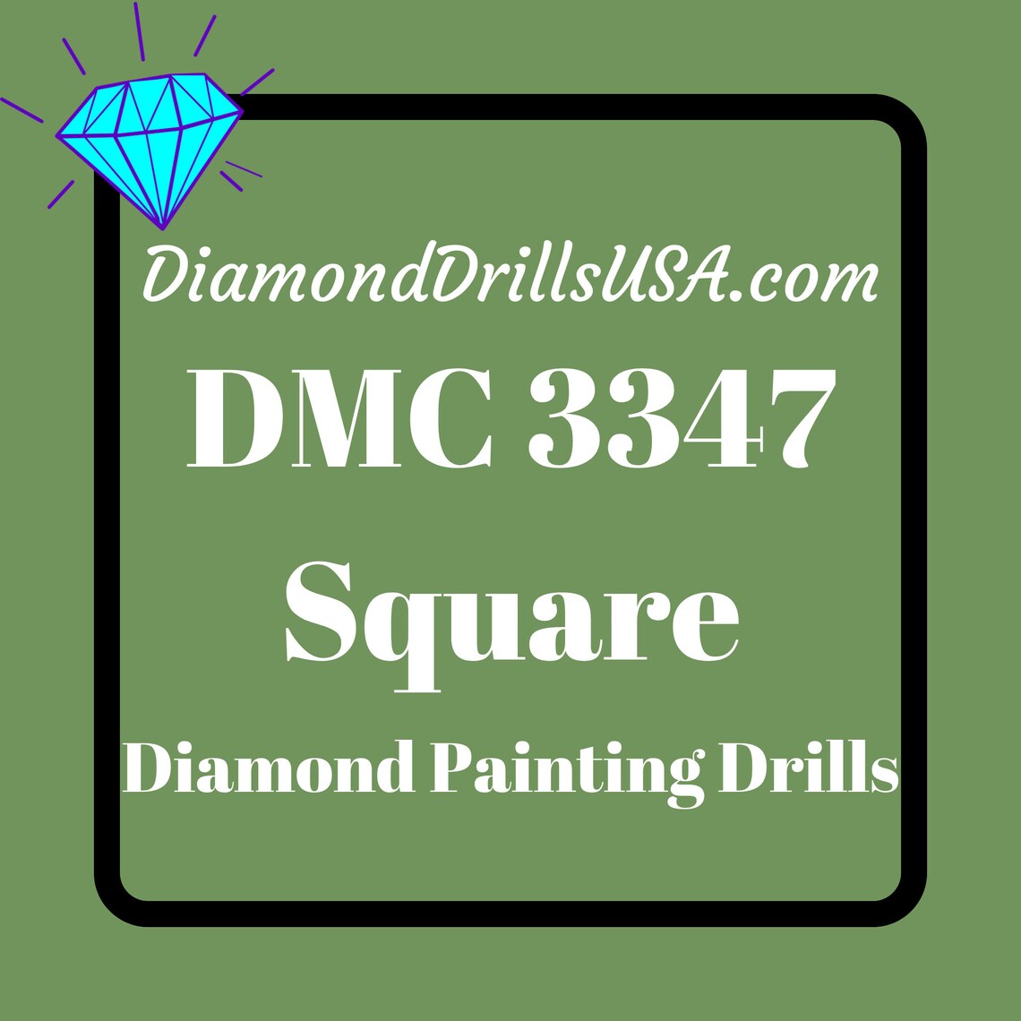 DMC 3347 SQUARE 5D Diamond Painting Drills Beads DMC 3347 - Etsy