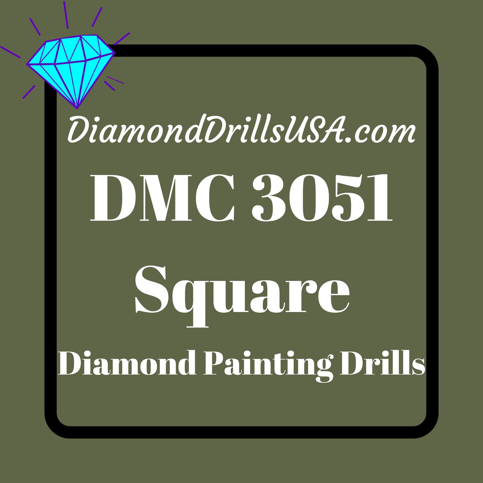 DMC 3051 SQUARE 5D Diamond Painting Drills Beads DMC 3051 Dark - Etsy