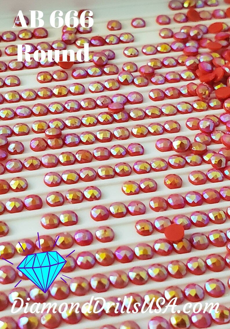 AB 666 ROUND Aurora Borealis 5D Diamond Painting Drills Beads - Etsy