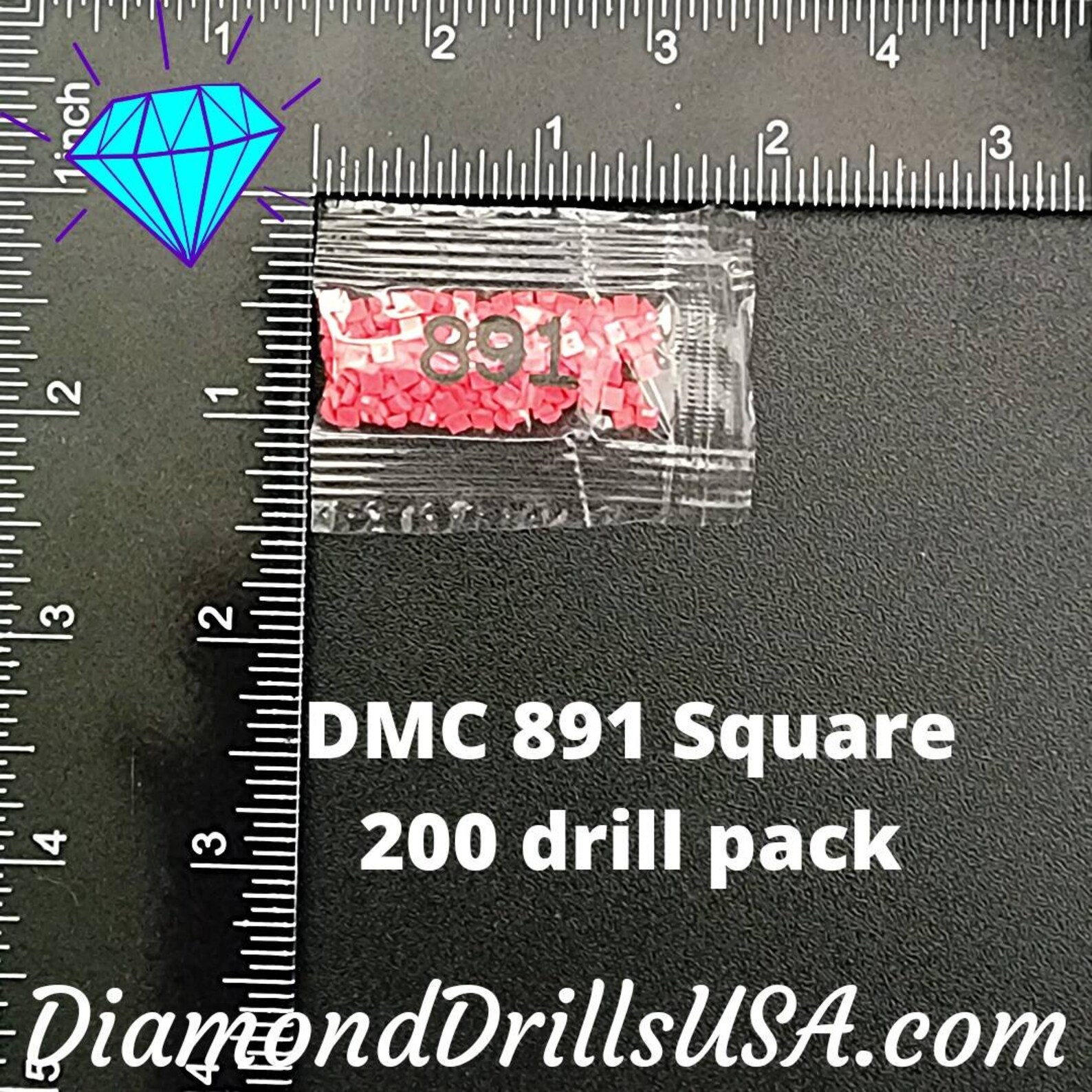 DMC 891 SQUARE 5D Diamond Painting Drills Beads DMC 891 Dark - Etsy