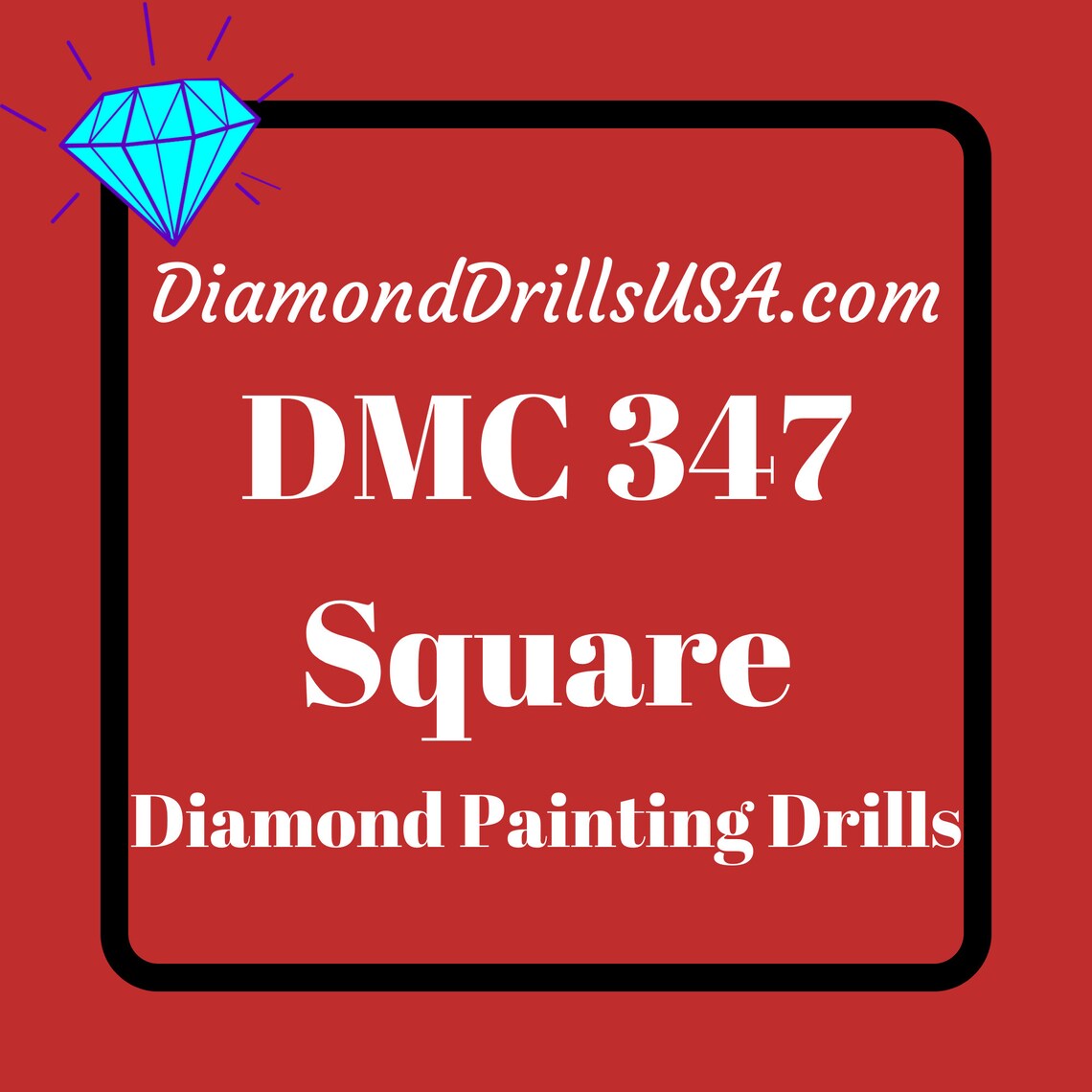 DMC 347 SQUARE 5D Diamond Painting Drills DMC 347 Very Dark - Etsy