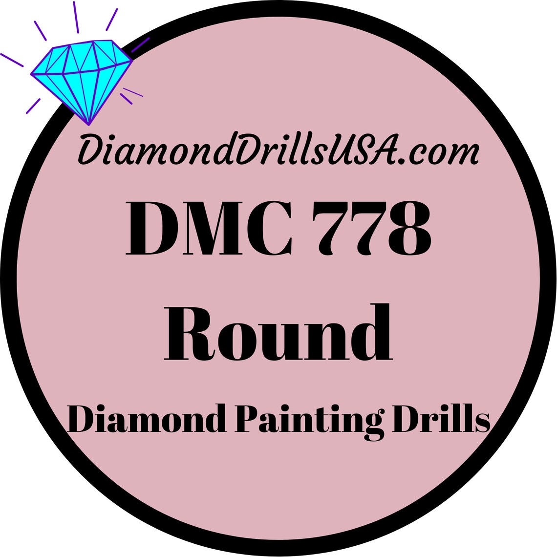 DMC 778 ROUND 5D Diamond Painting Drills Beads DMC 778 Very - Etsy