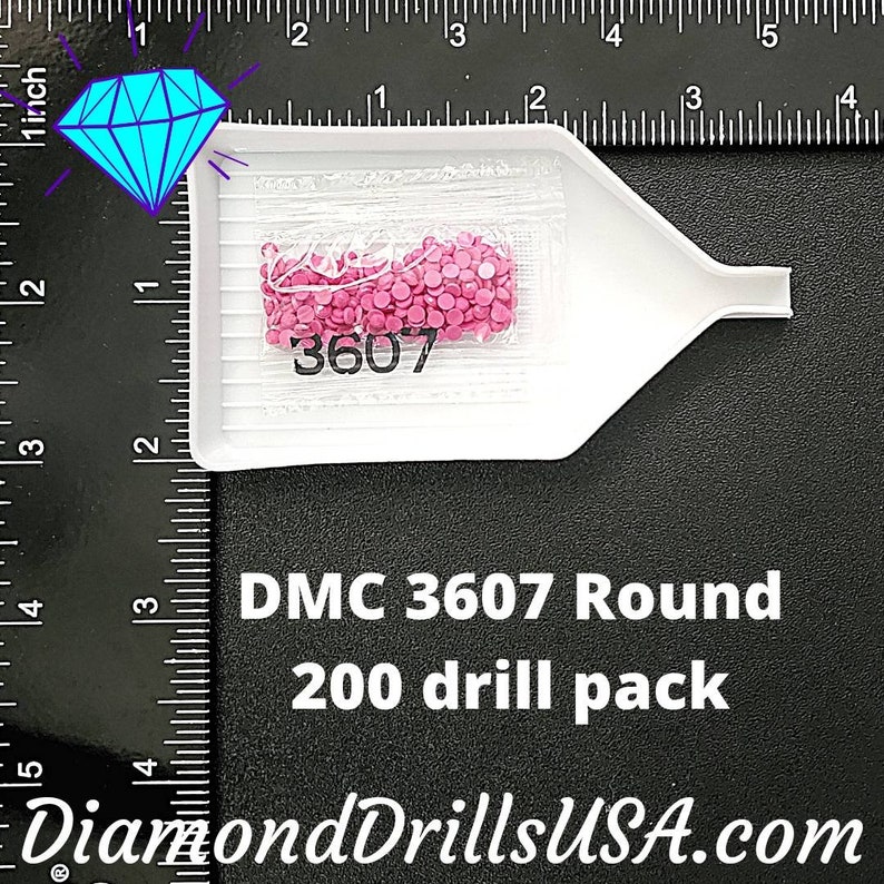 DMC 3607 ROUND 5D Diamond Painting Drill Beads DMC 3607 Light - Etsy