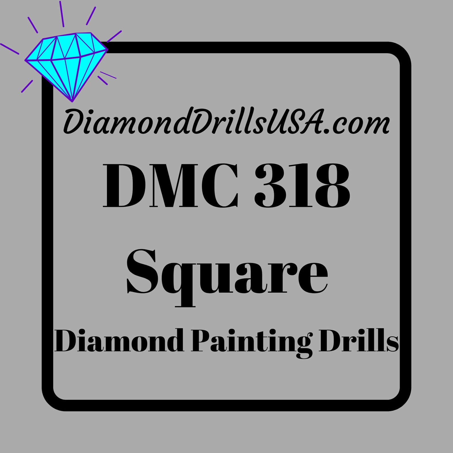 DMC 318 SQUARE 5D Diamond Painting Drills Beads DMC 318 Light - Etsy