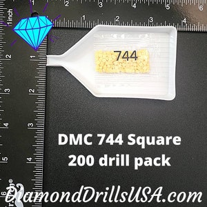 DMC 744 SQUARE 5D Diamond Painting Drills DMC Beads 744 Pale Yellow - Etsy