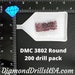 DMC 3802 ROUND 5D Diamond Painting Drills Beads DMC 3802 Very - Etsy