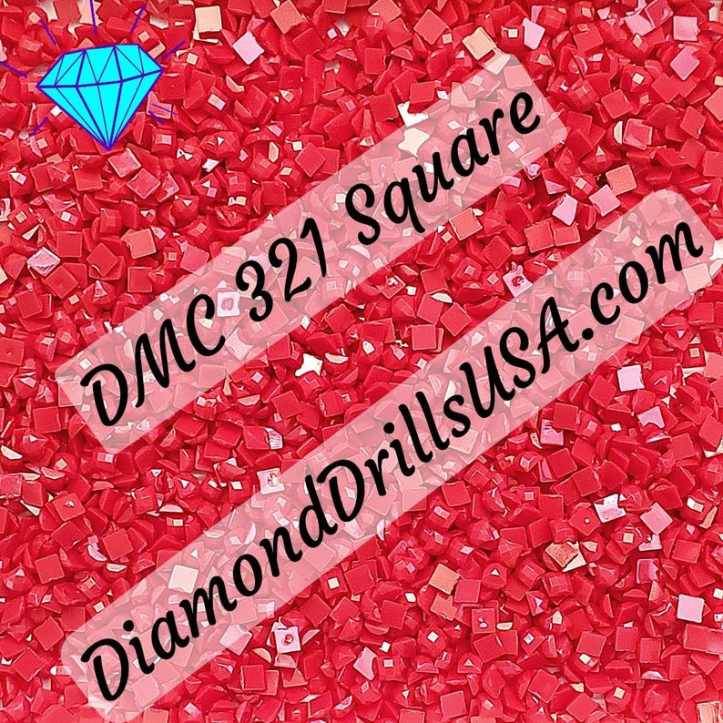 DMC 321 SQUARE 5D Diamond Painting Drills Beads DMC 321 Red - Etsy