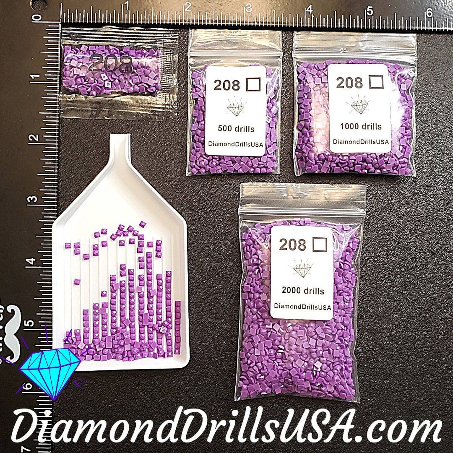 DMC 208 SQUARE 5D Diamond Painting Drills Beads DMC 208 Very - Etsy