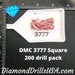 DMC 3777 SQUARE 5D Diamond Painting Drills Beads DMC 3777 Very - Etsy