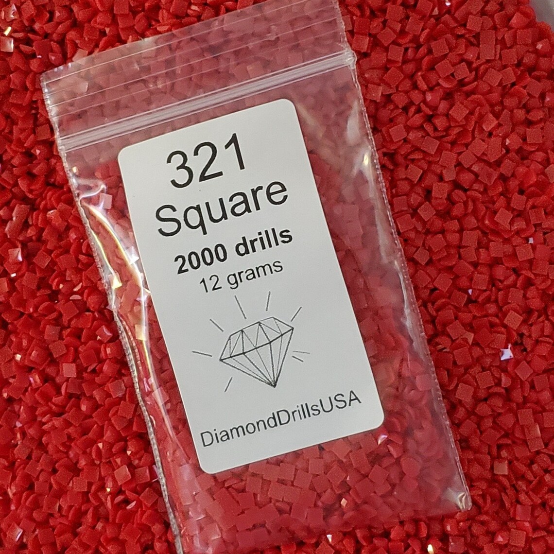 DMC 321 SQUARE 5D Diamond Painting Drills Beads DMC 321 Red | Etsy