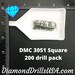 DMC 3051 SQUARE 5D Diamond Painting Drills Beads DMC 3051 Dark Green ...