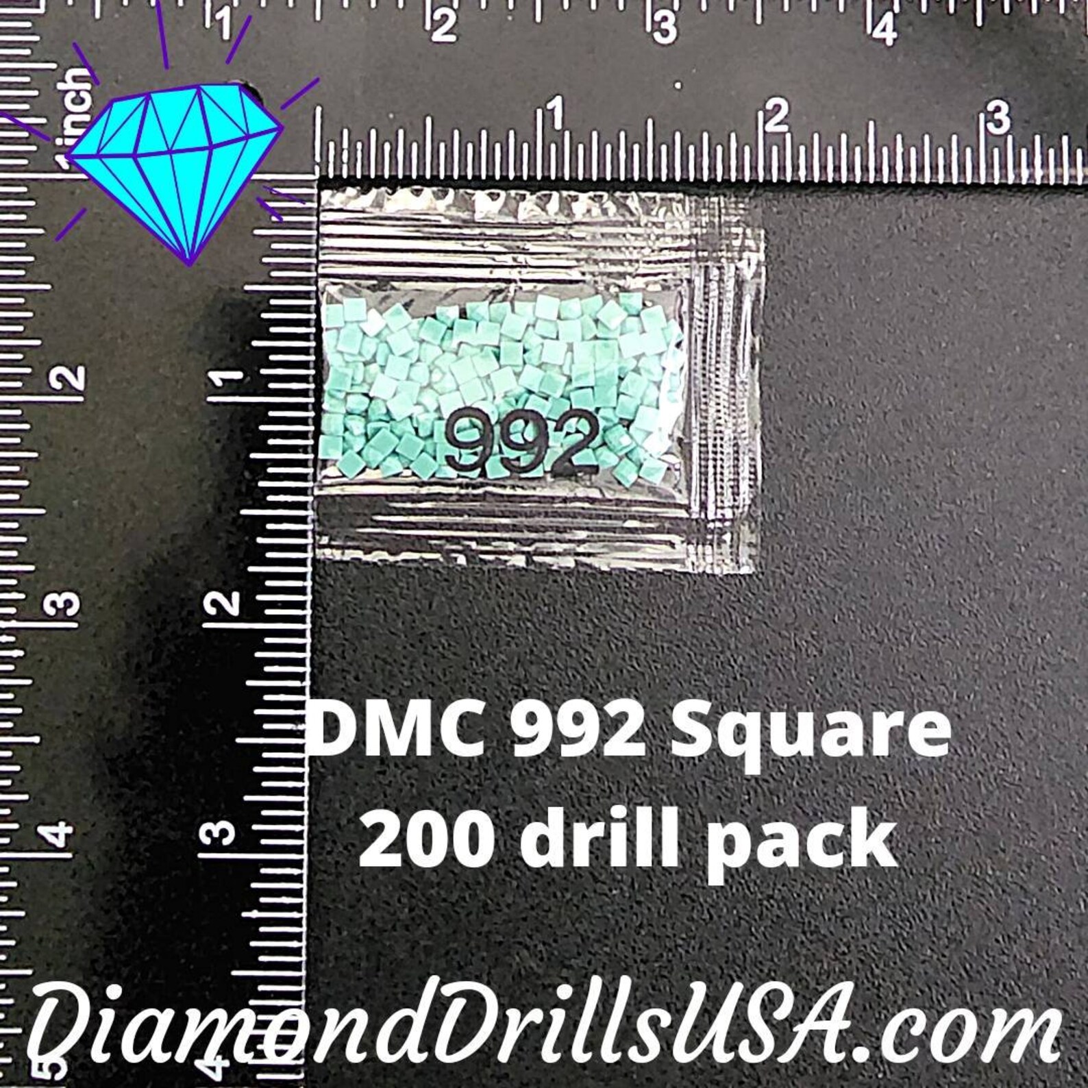 DMC 992 SQUARE 5D Diamond Painting Drills Beads DMC 992 Light - Etsy